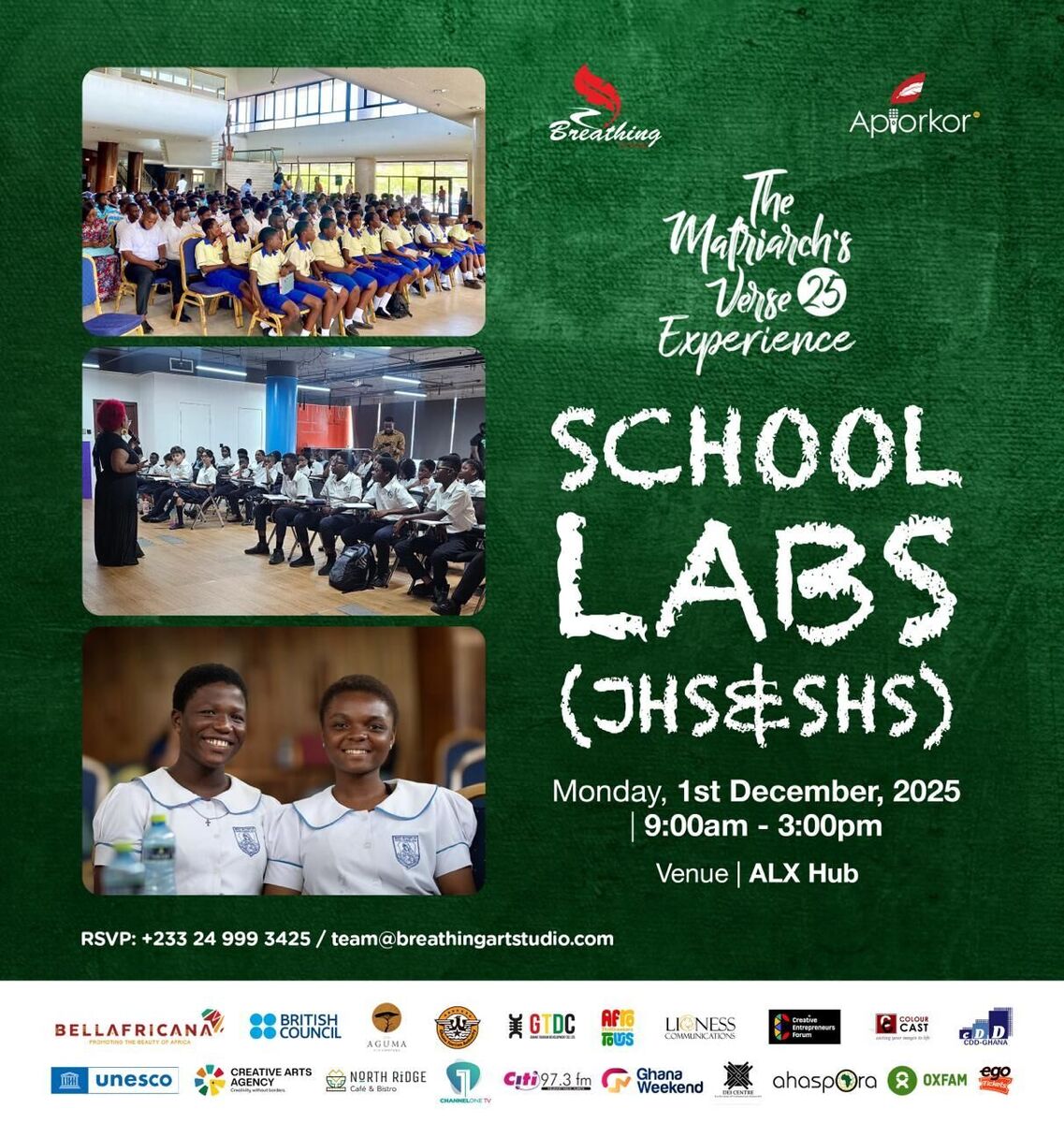 Ghana Events – The Matriarch’s Verse 25 Experience: SCHOOL LABS (JHS ...